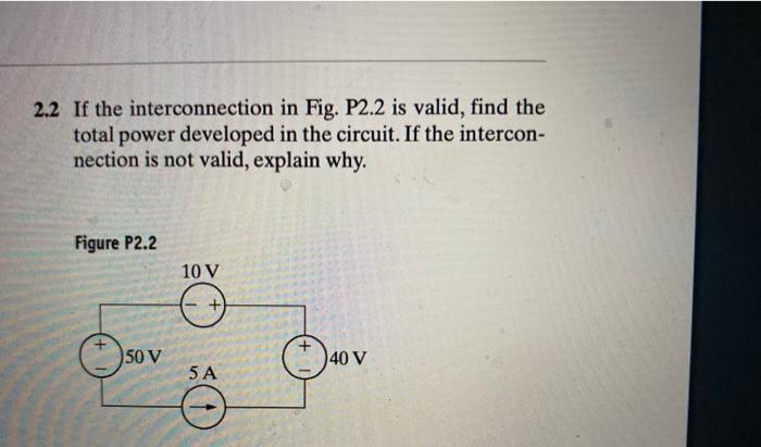 Solved 2.2 If the interconnection in Fig. P2.2 is valid, | Chegg.com