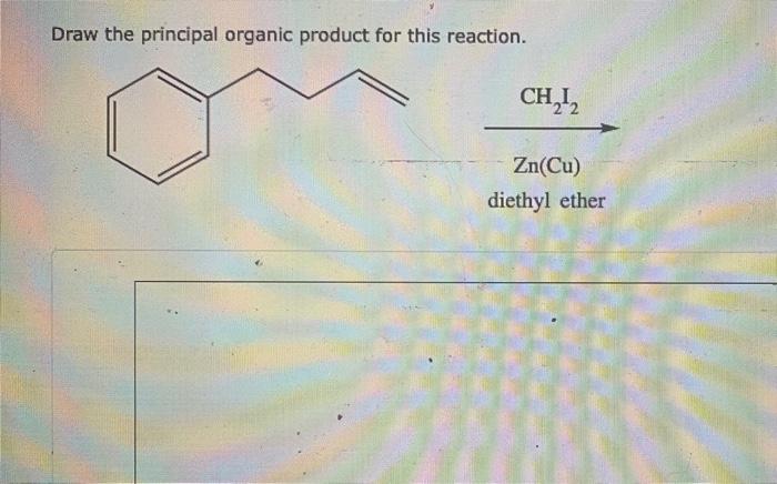 Solved Draw the principal organic product for this reaction. | Chegg.com