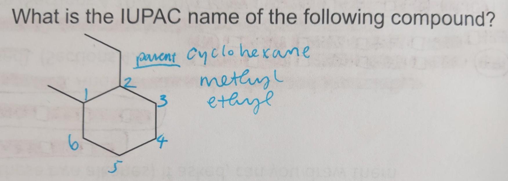 Solved What is the IUPAC name of the following compound? | Chegg.com