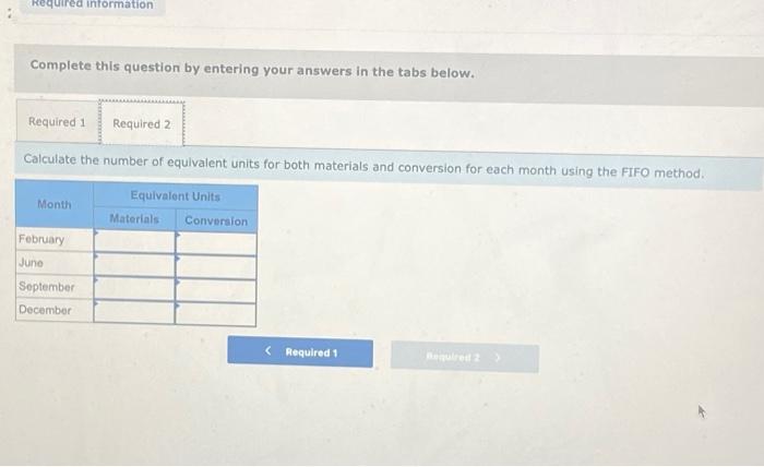 Required information SB (Algo) Calculating Physical | Chegg.com
