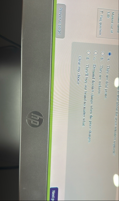 Solved Marked out of1.00 ﻿a. ﻿They are deal proneb. ﻿They | Chegg.com