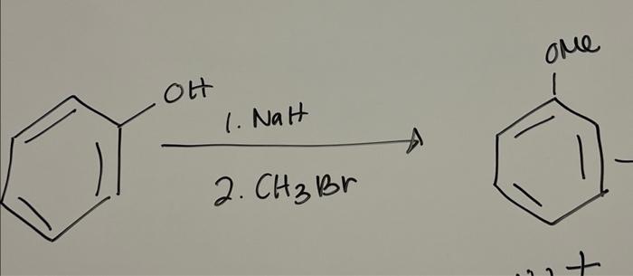 Solved OH 1. NaH 2. CH3Br | Chegg.com