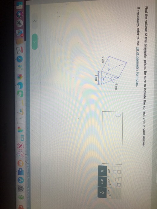 Solved Find the volume of this triangular prism. Be sure to | Chegg.com
