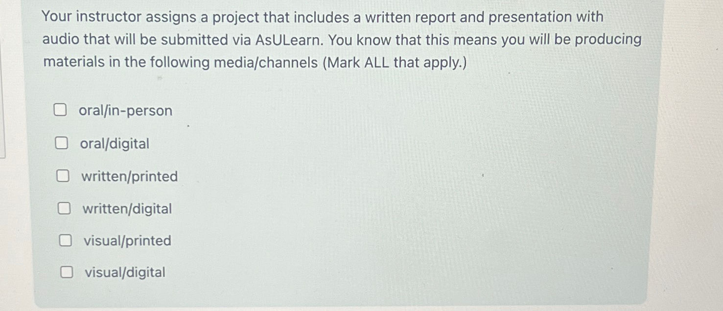 Solved Your instructor assigns a project that includes a | Chegg.com