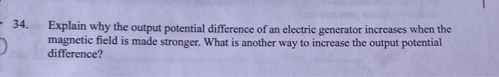 Solved Explain why the output potential difference of an | Chegg.com