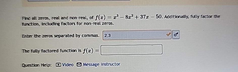 Solved Find all zeros, real and non-real, of | Chegg.com
