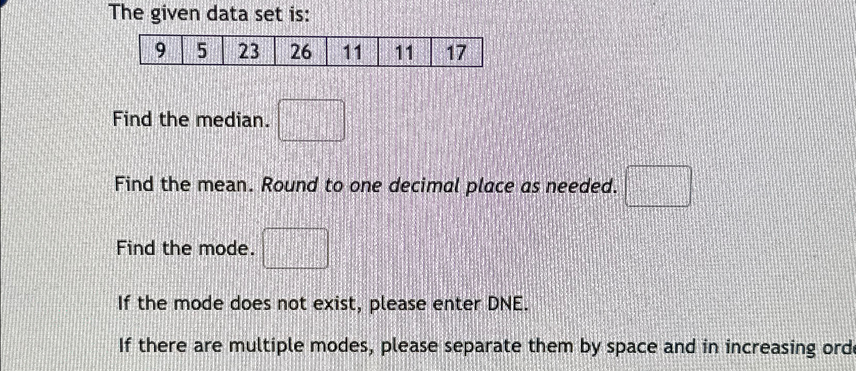 Solved The Given Data Set