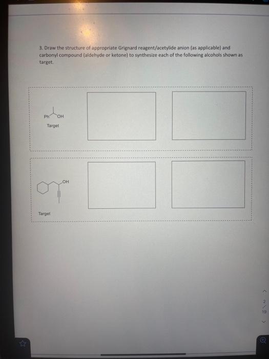 Solved 3. Draw the structure of appropriate Grignard | Chegg.com