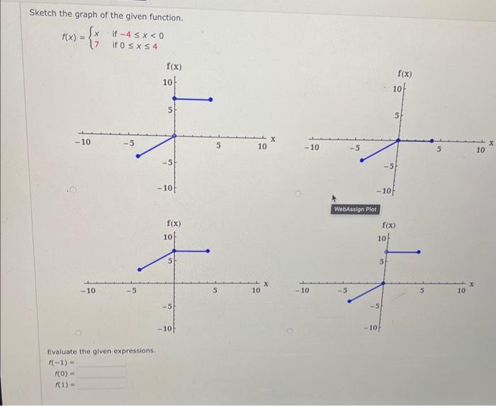 Solved Sketch the graph of the given function. f(x)={x7 if | Chegg.com
