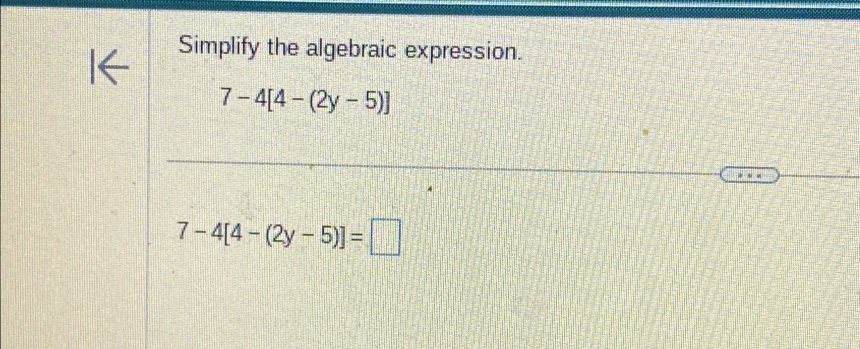 Solved Simplify the algebraic | Chegg.com