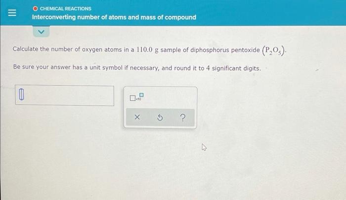 Solved E O CHEMICAL REACTIONS Interconverting number of | Chegg.com