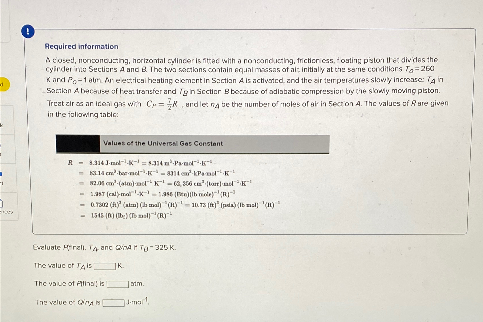 Solved !Required informationA closed, nonconducting, | Chegg.com