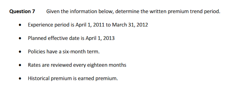 Solved Question 7 ﻿Given the information below, determine | Chegg.com