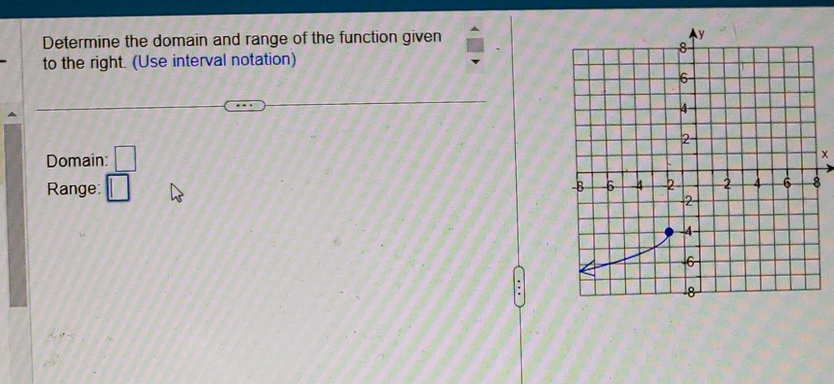 Solved Determine the domain and range of the function given | Chegg.com