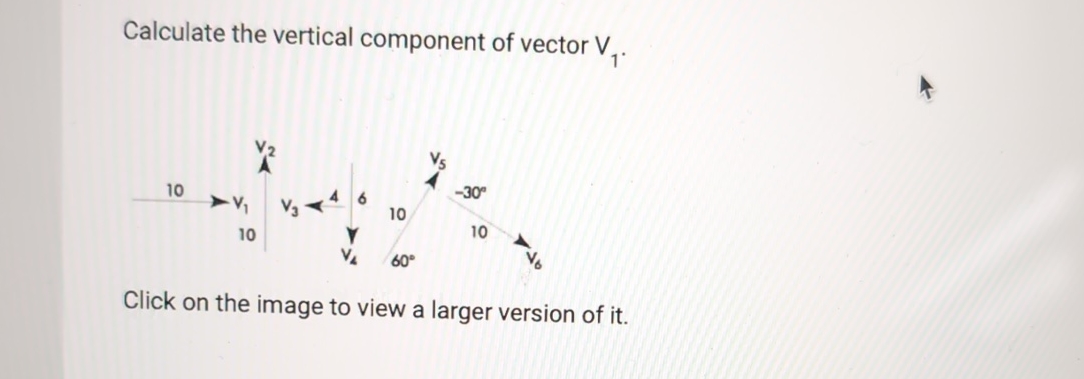 Solved Calculate the vertical component of vector V1.Click | Chegg.com