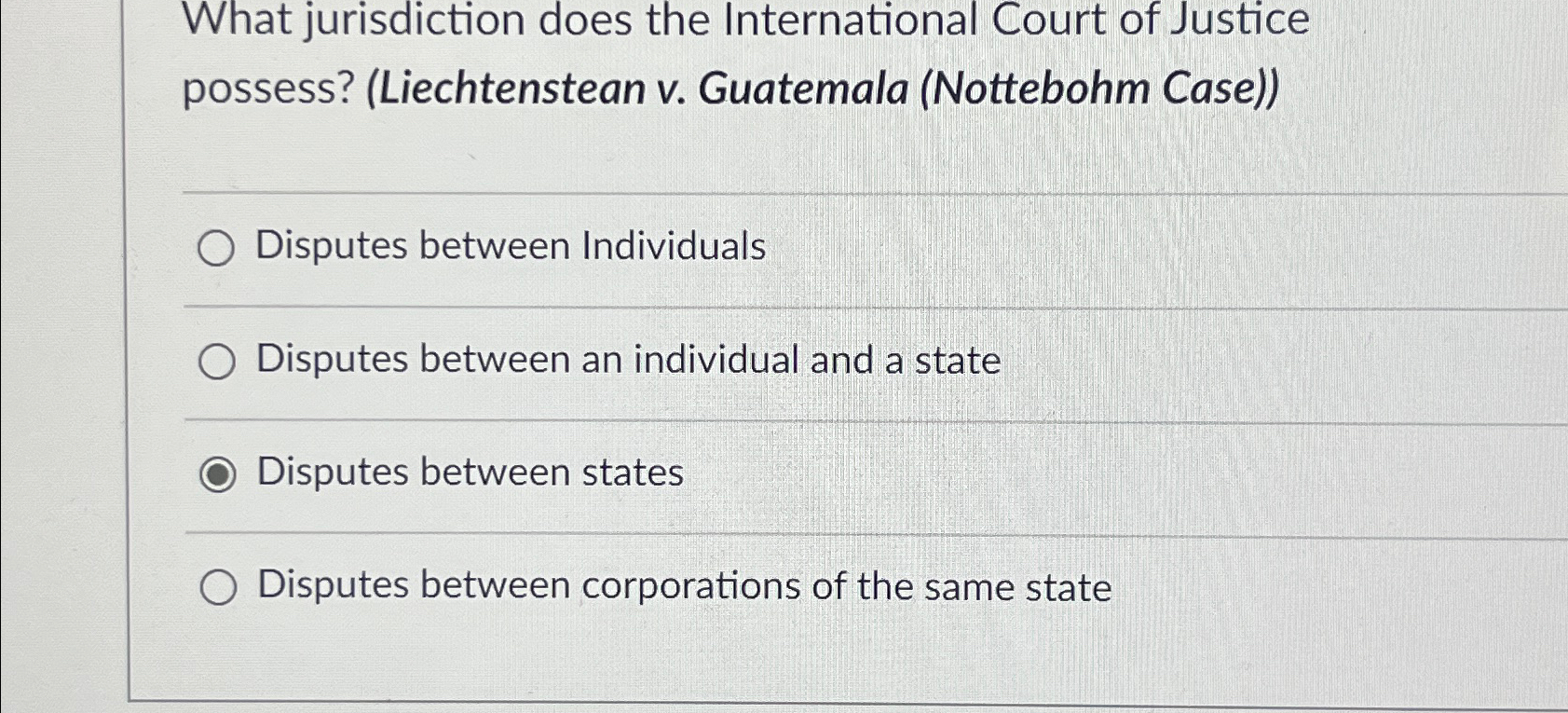 What jurisdiction does the International Court of | Chegg.com