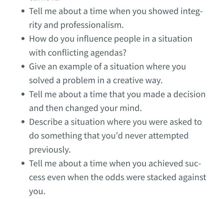 Describe a situation in which you led a team. • | Chegg.com