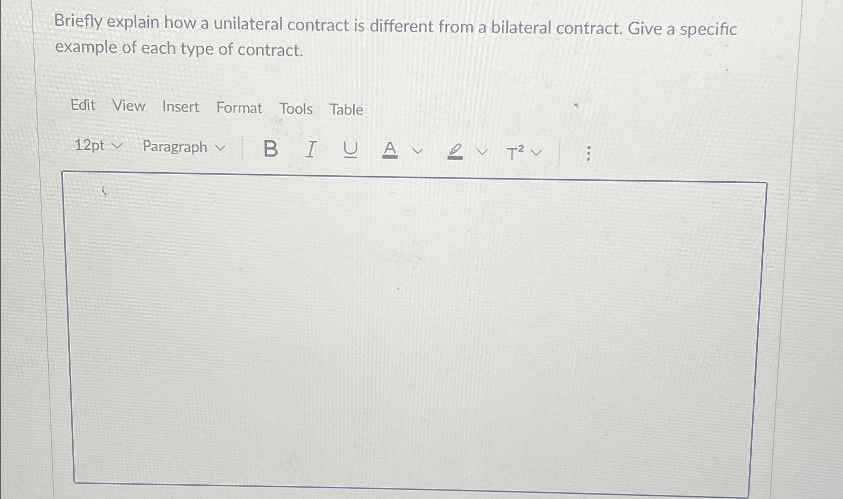 Solved Briefly explain how a unilateral contract is | Chegg.com