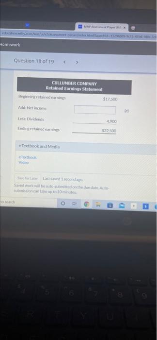 Solved Calculate the missing amounts. CULLUMBER COMPANY | Chegg.com