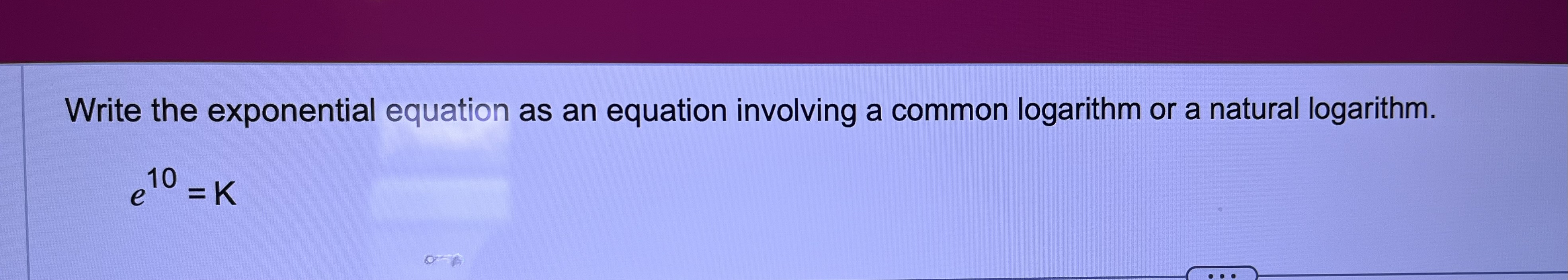 Solved Write the exponential equation as an equation | Chegg.com Solved Write the exponential equation as an equation | Chegg.com