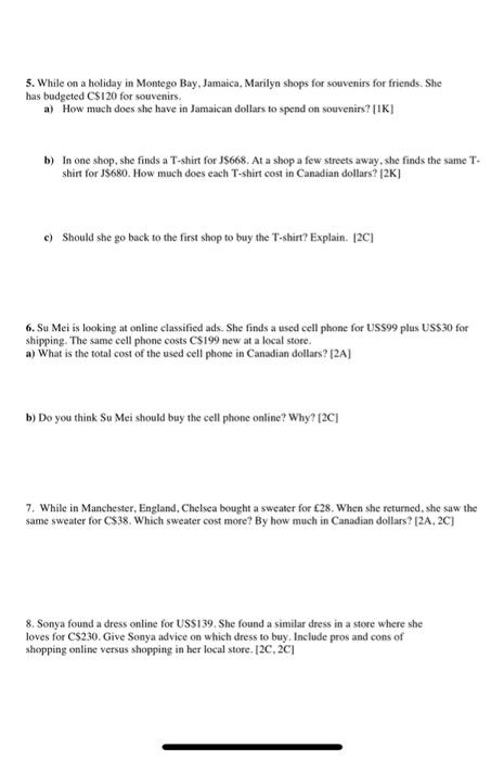 Solved Currency Conversion Use the exchange rates from the | Chegg.com