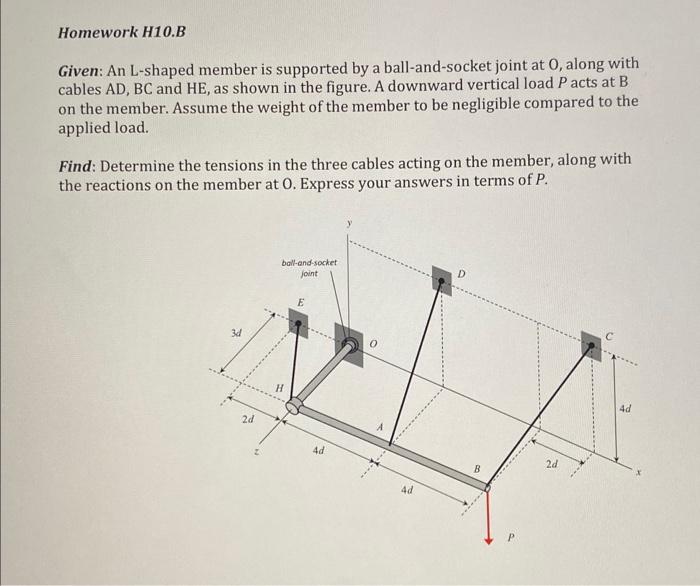 Solved Given: An L-shaped member is supported by a | Chegg.com