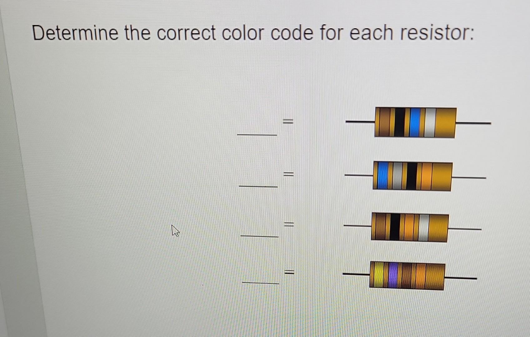 Solved Reviewing the color code, what is the number | Chegg.com