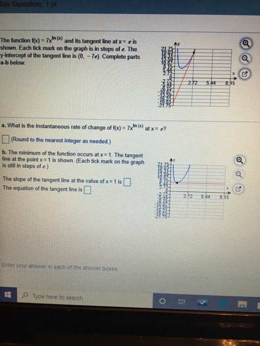 Solved This Question: 1 pt The function f(x) = 7x and its | Chegg.com
