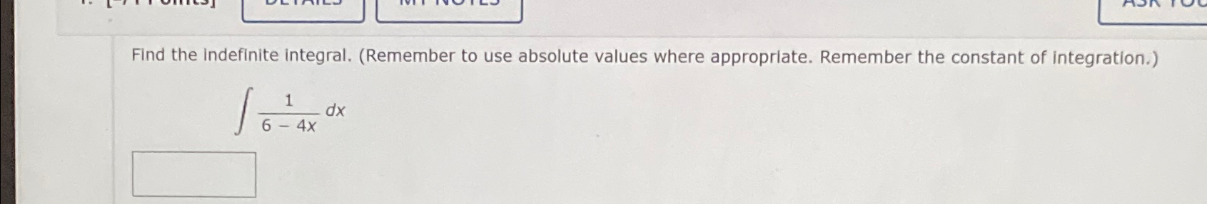 Solved Find the indefinite integral. (Remember to use | Chegg.com