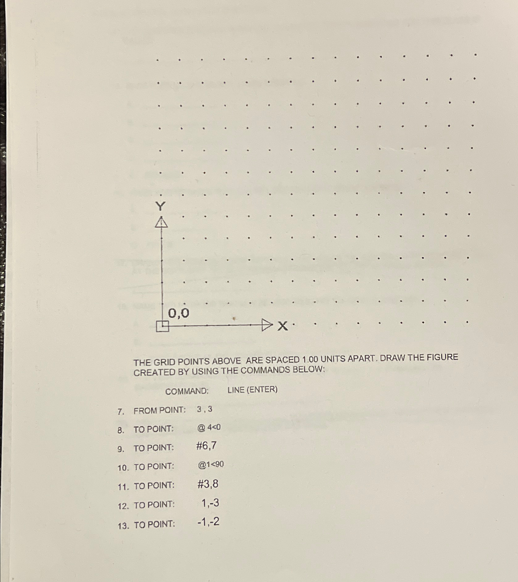Solved THE GRID POINTS ABOVE ARE SPACED 1.00 ﻿UNITS APART. | Chegg.com