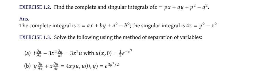 Solved Nonlinear Partial Differential Equations of First | Chegg.com