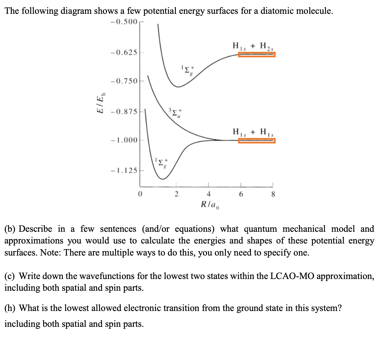 Solved The following diagram shows a few potential energy | Chegg.com