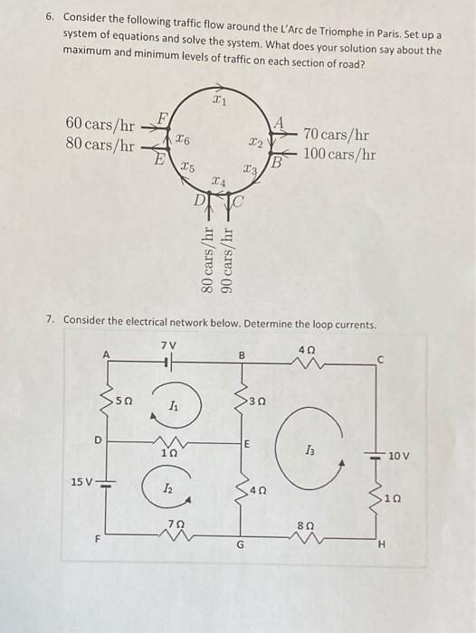 Solved 6. Consider the following traffic flow around the | Chegg.com