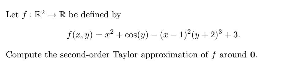 Solved Let f:R2→R be defined by | Chegg.com