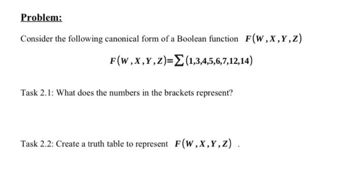 Solved Problem: Consider the following canonical form of a | Chegg.com