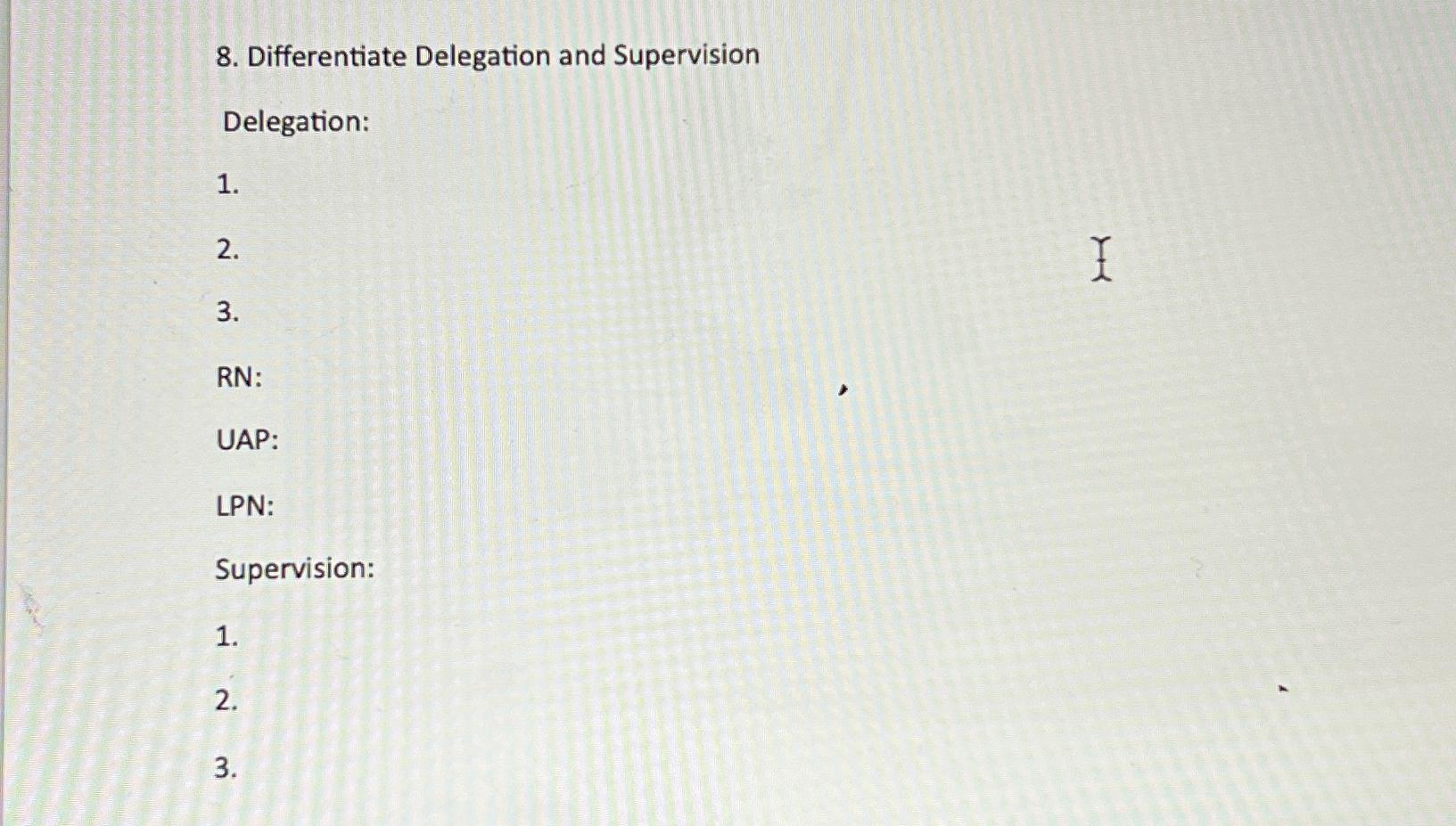 Solved Differentiate Delegation and | Chegg.com