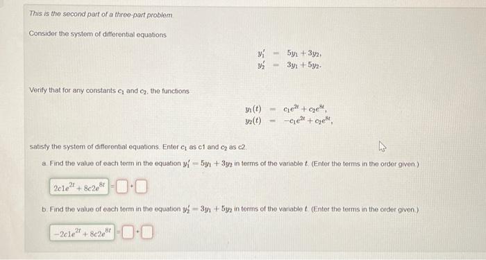 Solved this is second part of 3 part problem just looking | Chegg.com