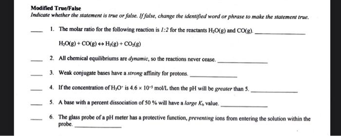 Modified True/False Indicate whether the statement is | Chegg.com