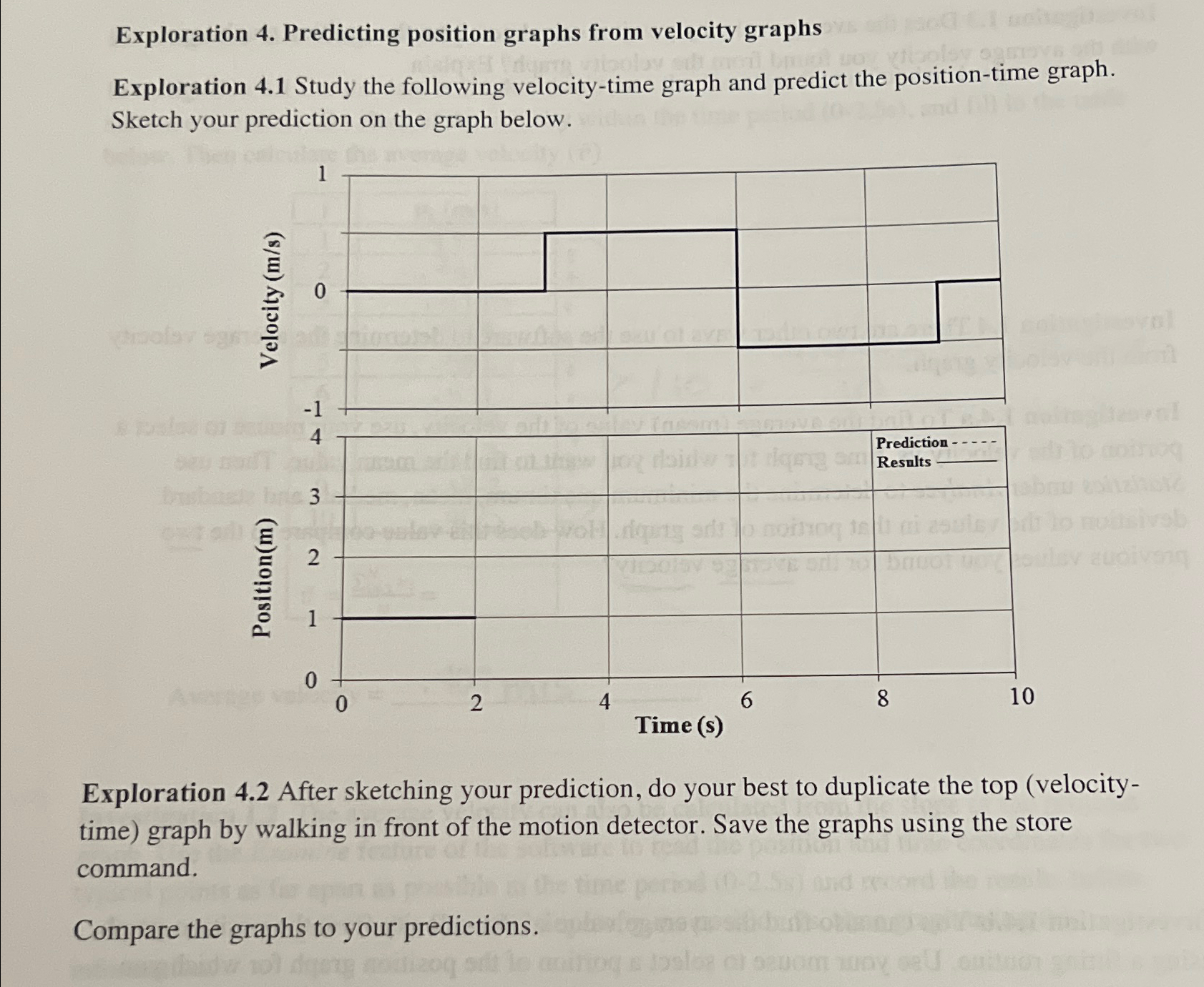 Solved Exploration 4 ﻿predicting Position Graphs From