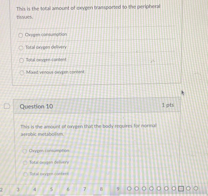 Solved This is the total amount of oxygen transported to the | Chegg.com