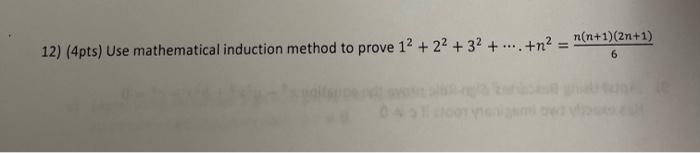 Solved 12+22+32+⋯⋅+n2=6n(n+1)(2n+1) | Chegg.com