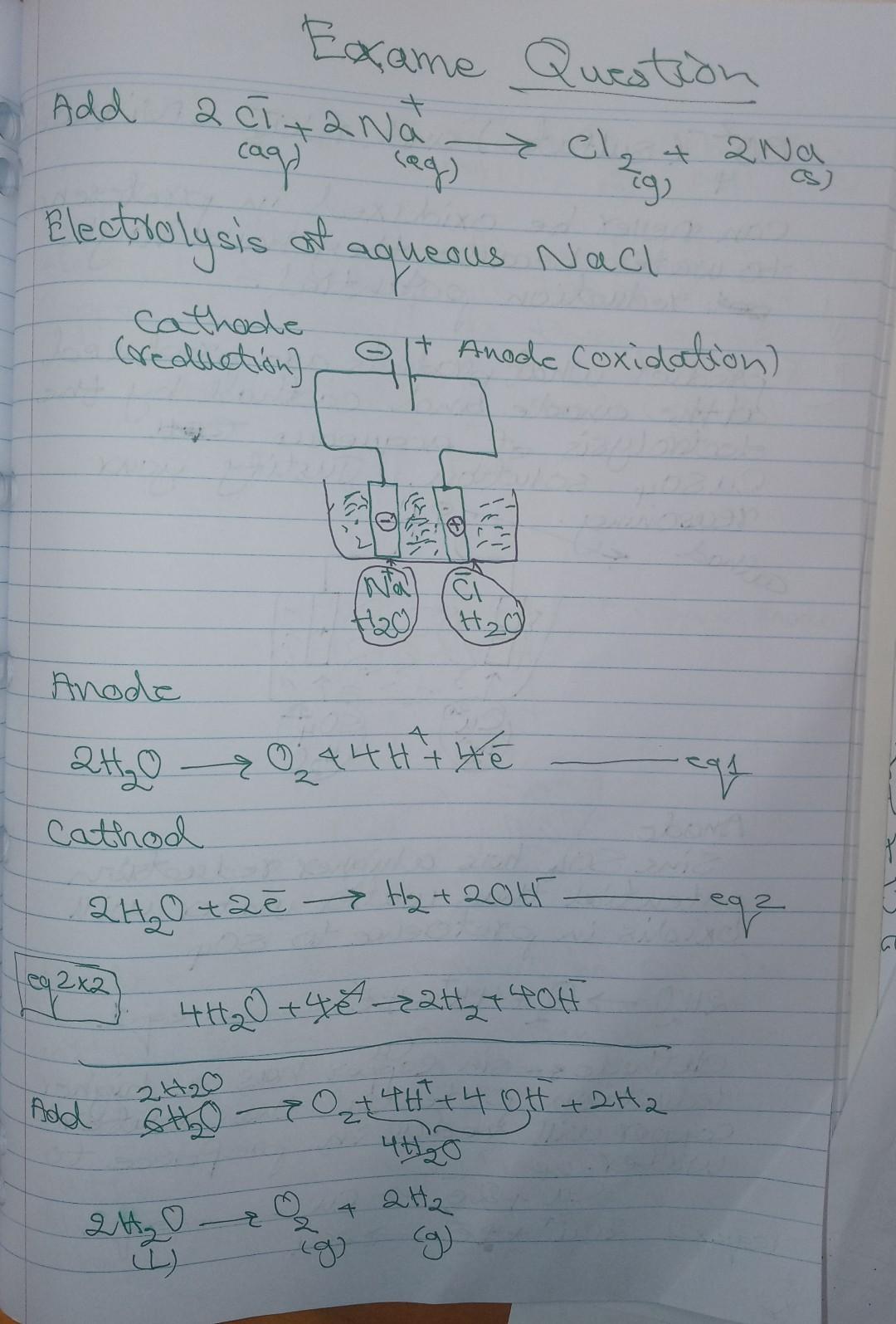 Solved Exame Question Add 2 CT+2 Na (ag) > C²₂02 + 2Na (ag) | Chegg.com