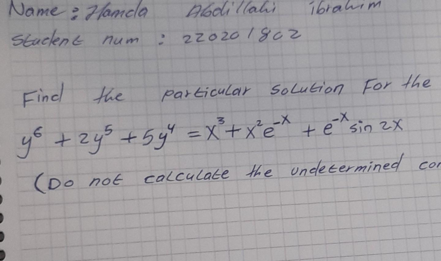 Solved Name: Jlanda Abdillahi ibrahim student num : | Chegg.com
