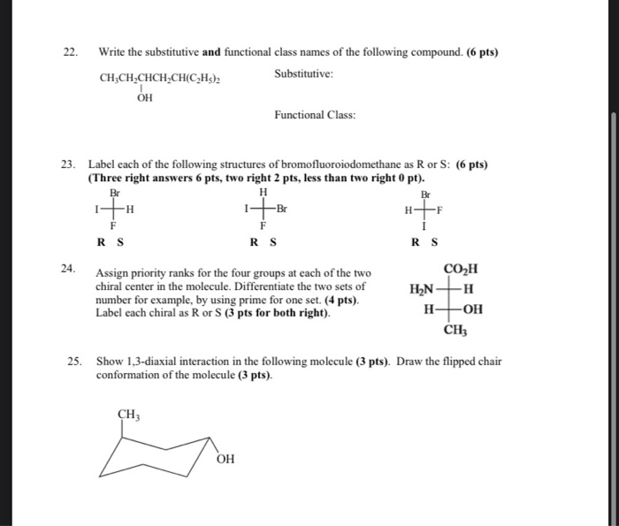 Solved 22. Write the substitutive and functional class names | Chegg.com