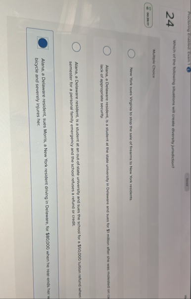 Solved Froctioning Enabled: Exam 1 ﻿GSoveret24Which of the | Chegg.com
