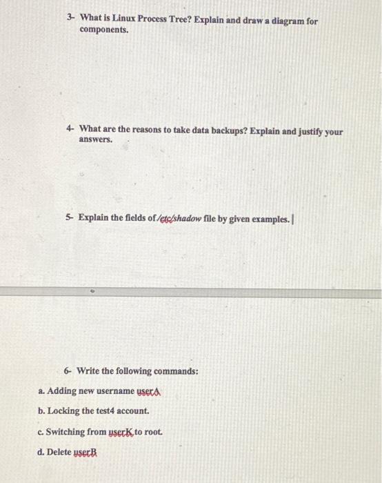 Solved 3- What is Linux Process Tree? Explain and draw a | Chegg.com