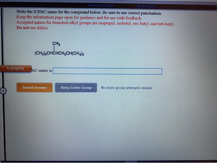 Solved · [Review Topics] (References) Write the IUPAC name | Chegg.com