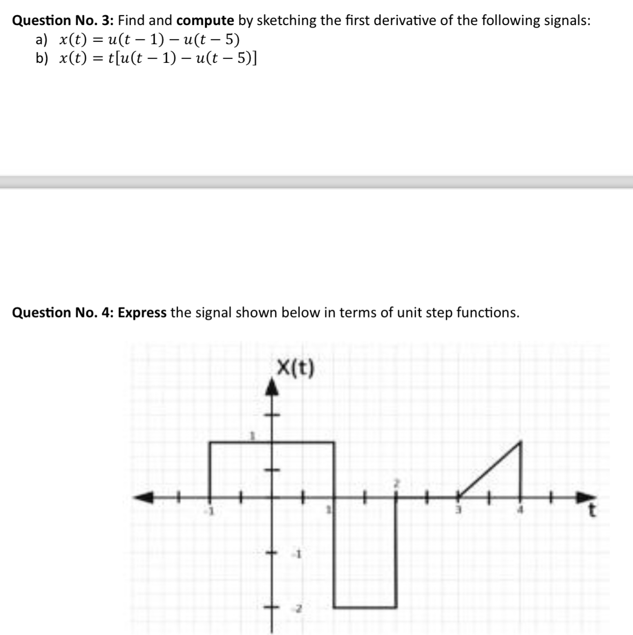 Solved Question No. 3: Find and compute by sketching the | Chegg.com