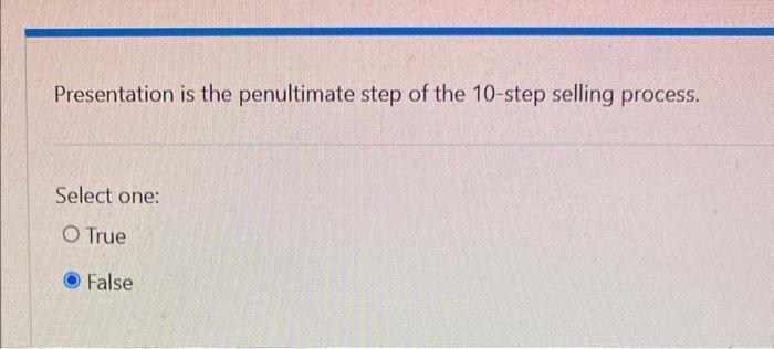 Solved Presentation is the penultimate step of the 10 -step | Chegg.com