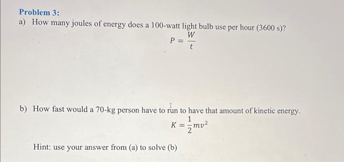 Solved Problem 3 ( ANSWER BOTH PARTS OF QUESTIONS AND SHOW | Chegg.com